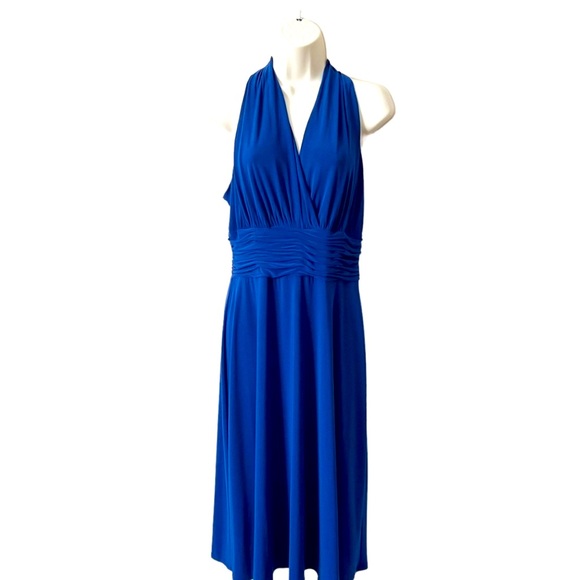 Evan Picone | Dresses | Evan Picone Royal Blue Halter Dress | Poshmark